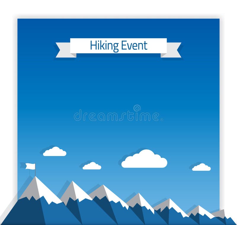 Hiking Event Poster stock illustration. Illustration of world - 74542386