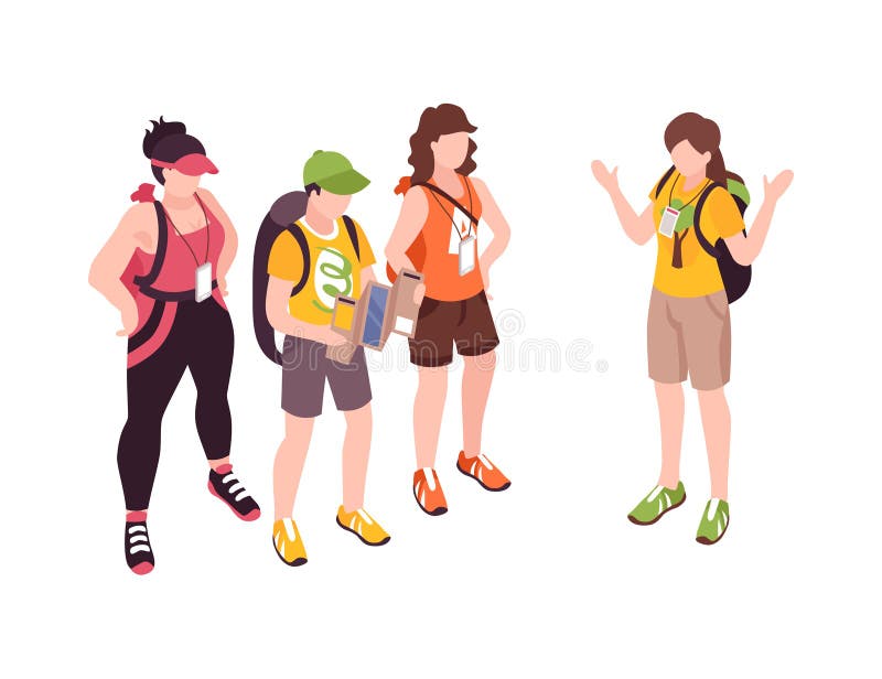 Hiking Excursion Guide Composition Stock Vector - Illustration of icon ...