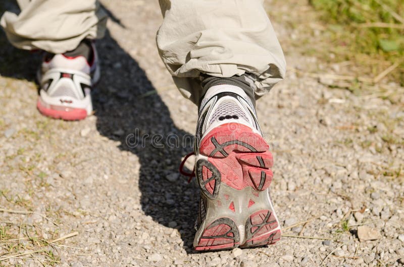 Hiking on a foot path stock photo. Image of adventure - 32869834