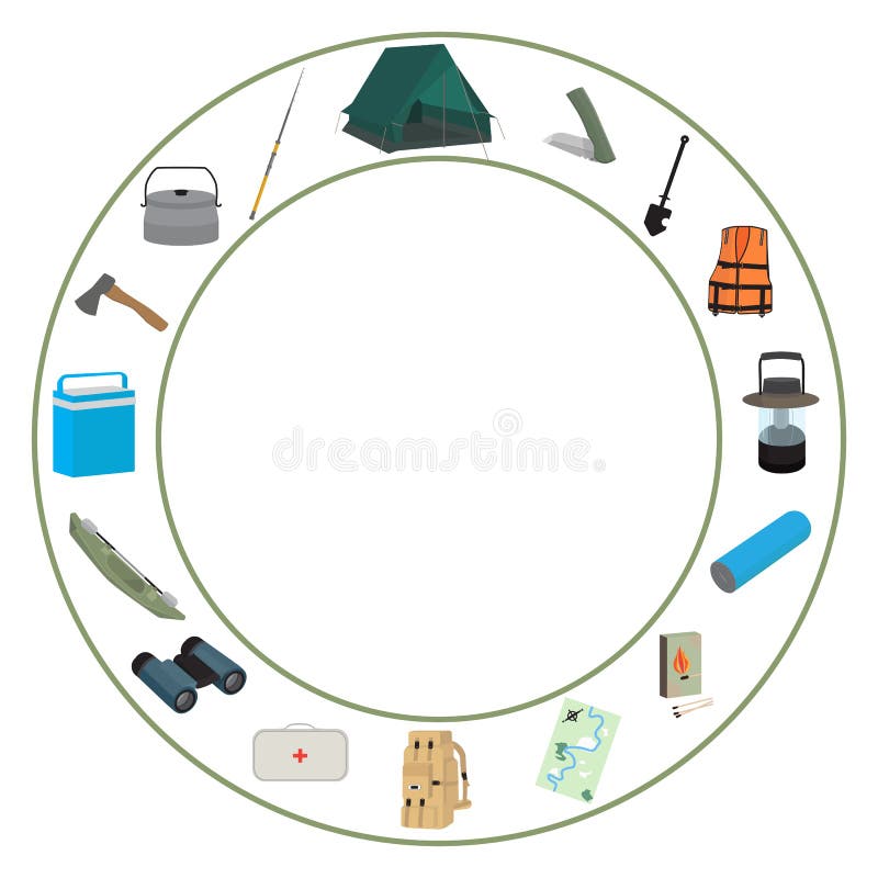 Hiking frame illustration stock vector. Illustration of text - 239732332