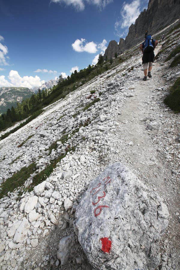 Hiking - Going Uphill on a Hking Trail Stock Photo - Image of high ...