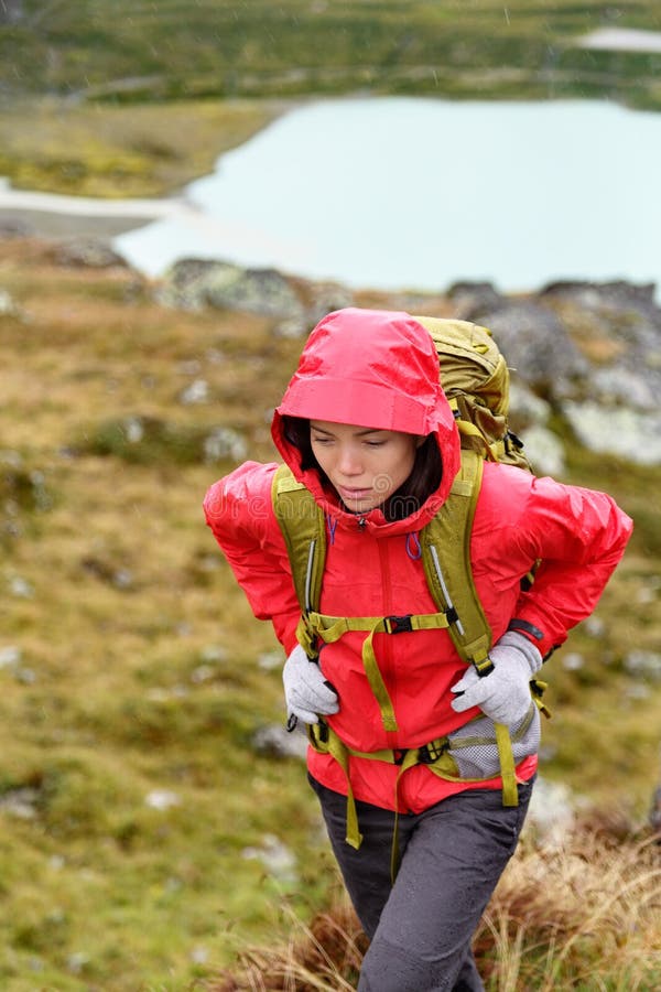 Hiking - Hiker Woman on Trek with Backpack Living Healthy Active ... Hiking - Hiker Woman on Trek with Backpack Living Healthy Active ...