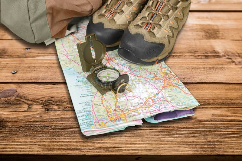 Hiking stock photo. Image of pursuit, compass, exploration - 119514956
