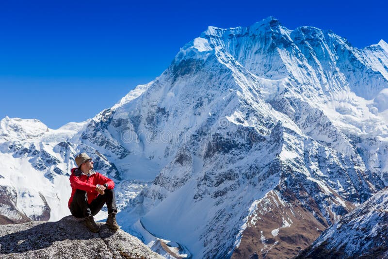 Hiking in Himalaya Mountains Stock Photo - Image of adventure, hike ...