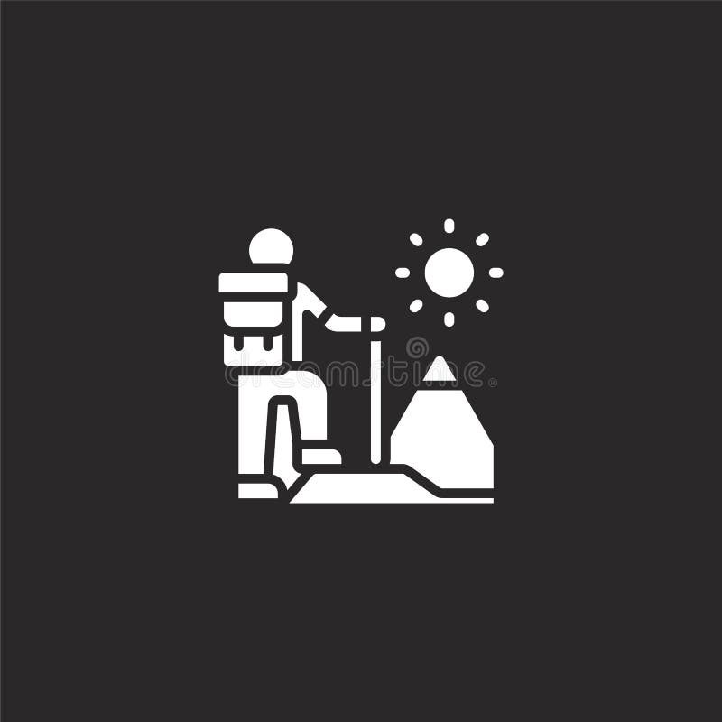 Hiking Icon. Filled Hiking Icon for Website Design and Mobile, App ...