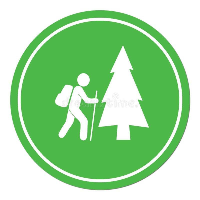 Hiking icon illustration stock vector. Illustration of symbol - 89296698