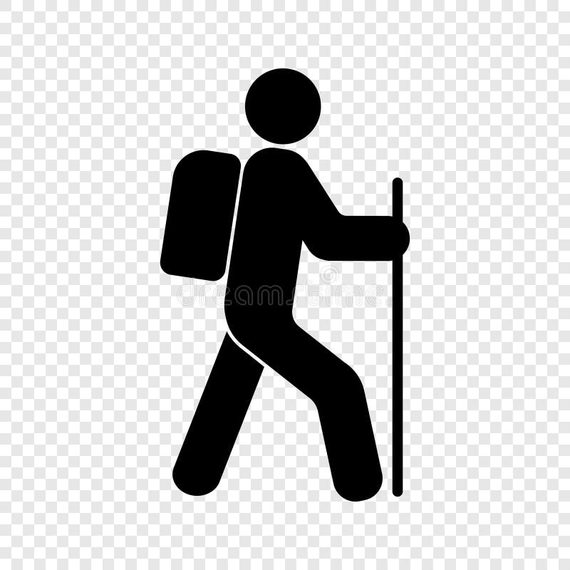 Hiking Icon Vector Isolated. Walking Icon Stock Vector - Illustration ...