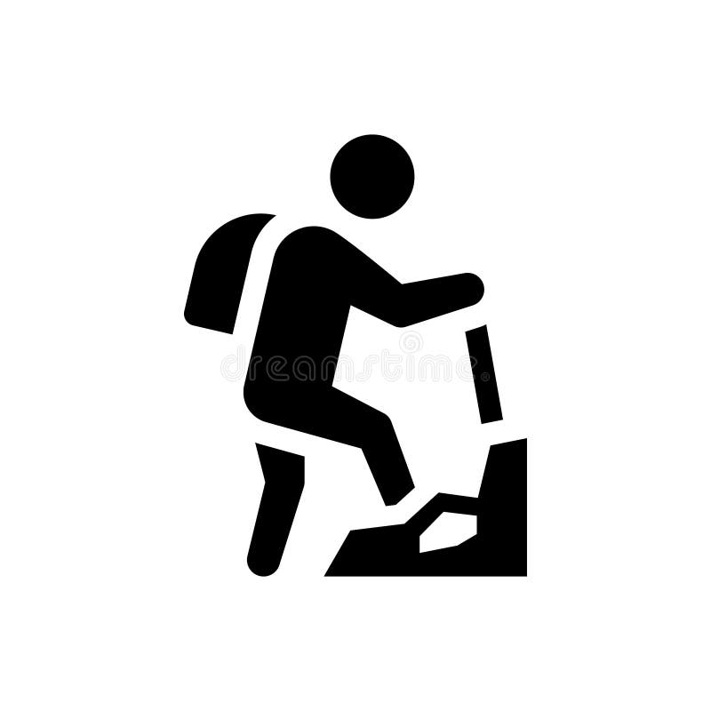 Hiking icon stock illustration. Illustration of nature - 220028873