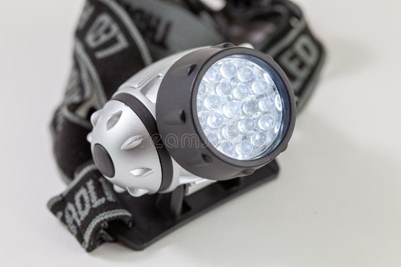 Hiking Lamp Led Hiking Equipment Stock Image - Image of electric, flat ...