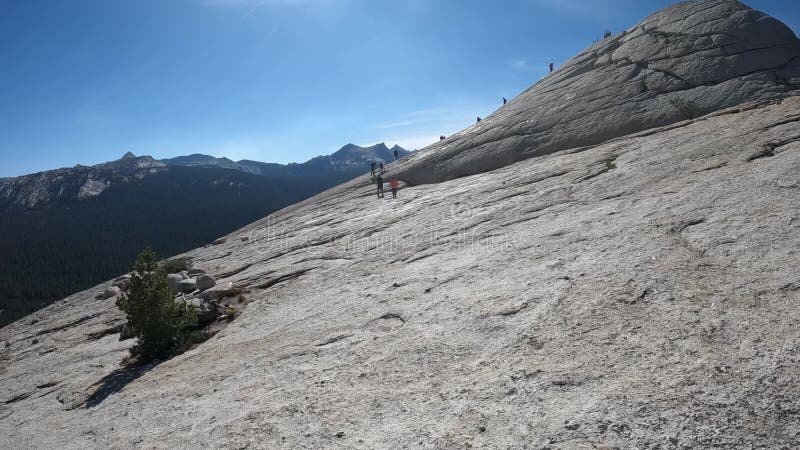 Hiking on Lembert Dome Loop Trail Stock Footage - Video of adult ...
