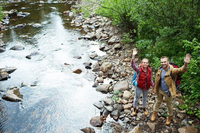 Hiking lovers stock image. Image of journey, together - 89902009