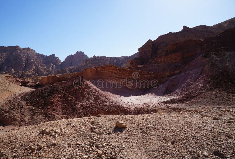 Hiking in Maale Amram Ascent, South Israel Stock Photo - Image of eilat ...