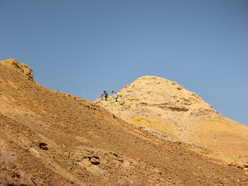 Hiking in Makhtesh Katan, Negev Desert. Stock Photo - Image of israel ...