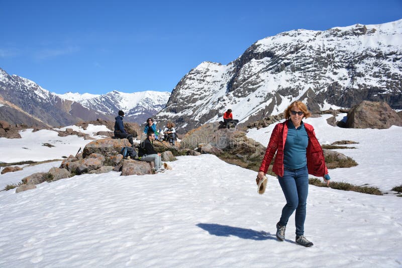 Hiking at Mount Andes in Chile Editorial Image - Image of hiking ...