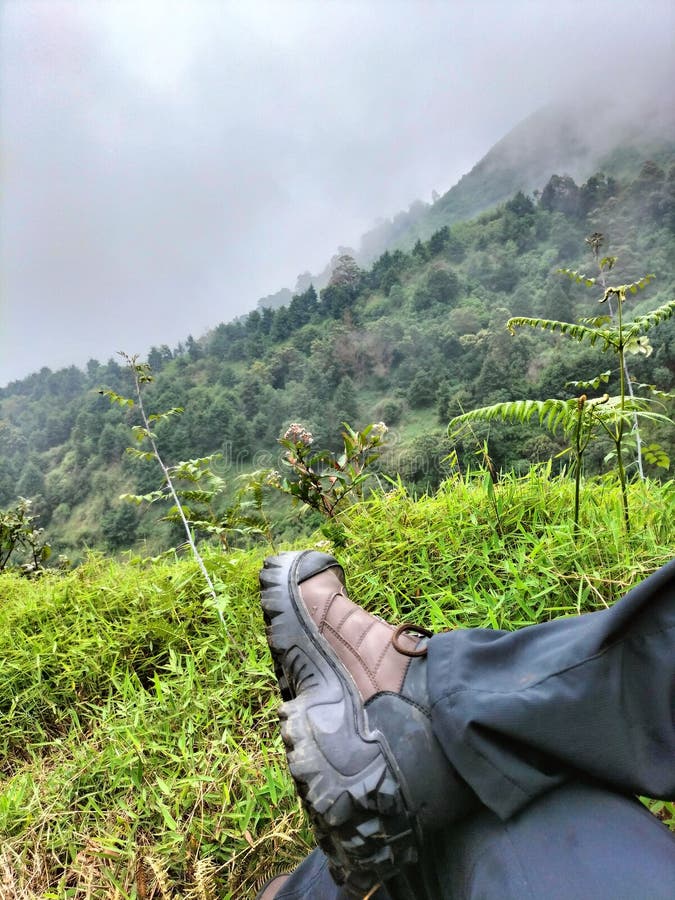 Hiking Mountain with My Friends Stock Image - Image of mountain, java ...