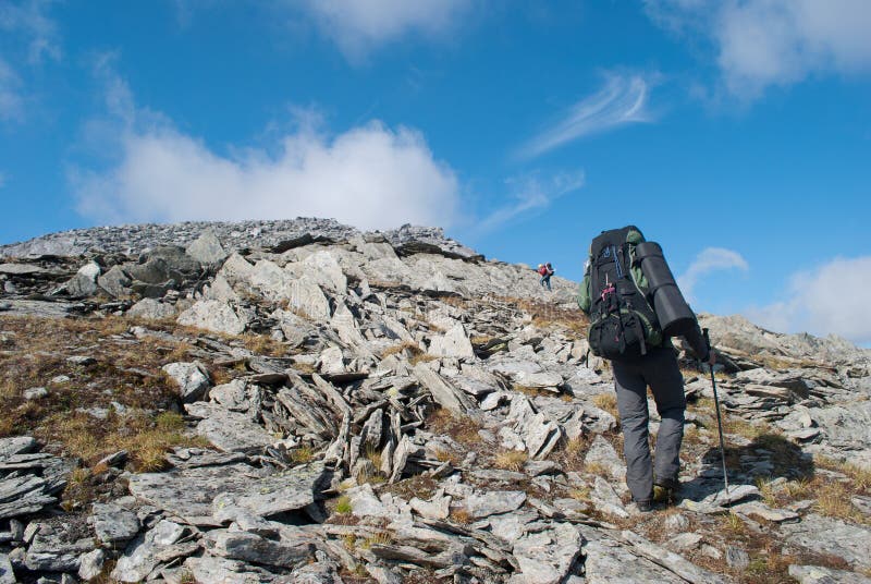 Hiking in the mountains stock photo. Image of freedom - 41002270