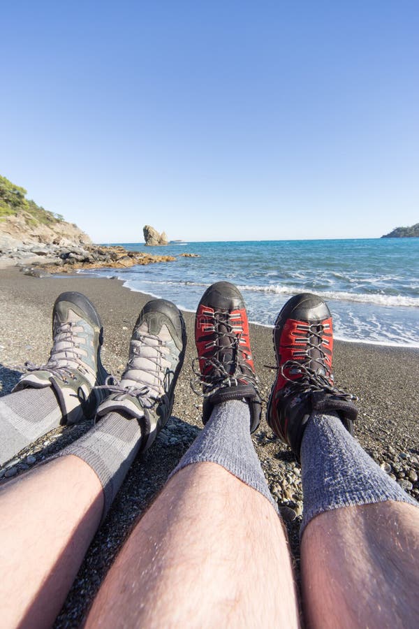 Hiking in the National Park in the Summer. Stock Image - Image of ...
