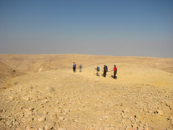 Hiking in Negev Desert stock photo. Image of landscape - 12305152