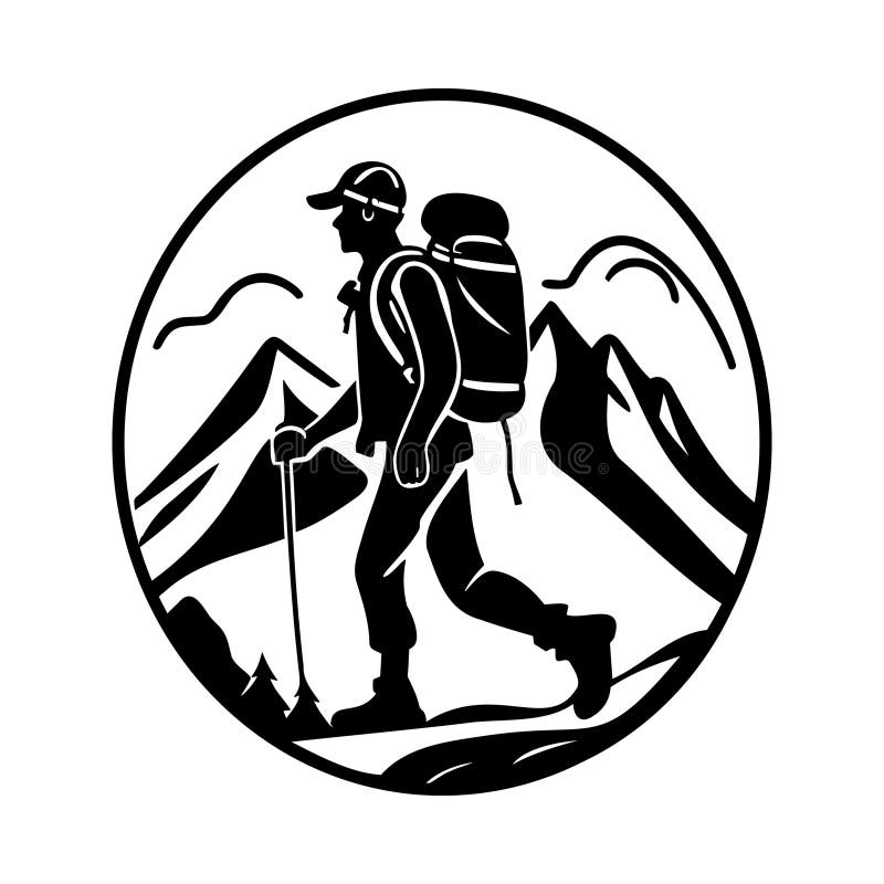 Hiking Outdoor Adventure Logo, Vector Template Stock Vector ...