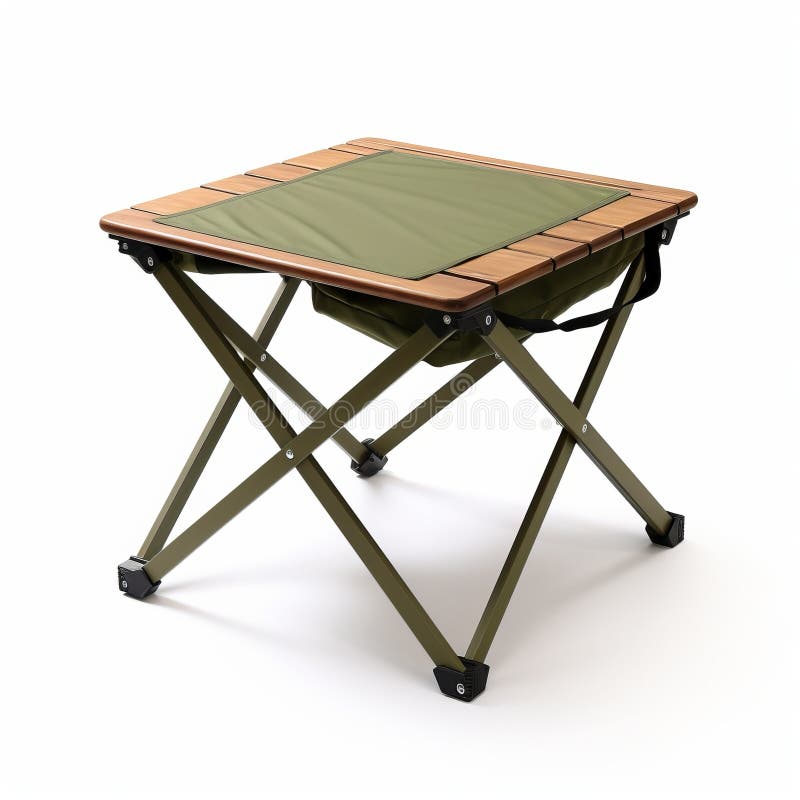 Portable Green Rds Table for Camping Stock Illustration - Illustration ...
