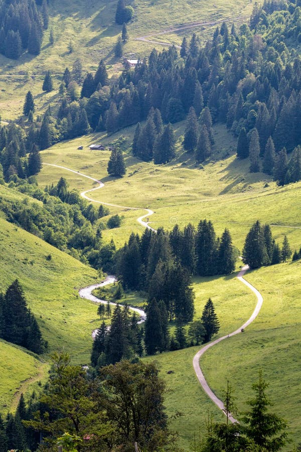 Hiking path in Alps stock image. Image of alps, rural - 74105999