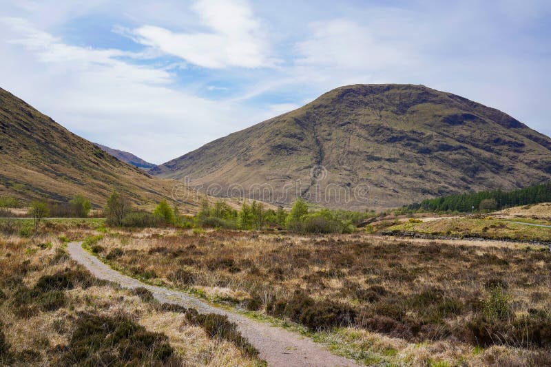 A Hiking Path in Glen Coe in the Scottish Highlands Stock Photo - Image ...