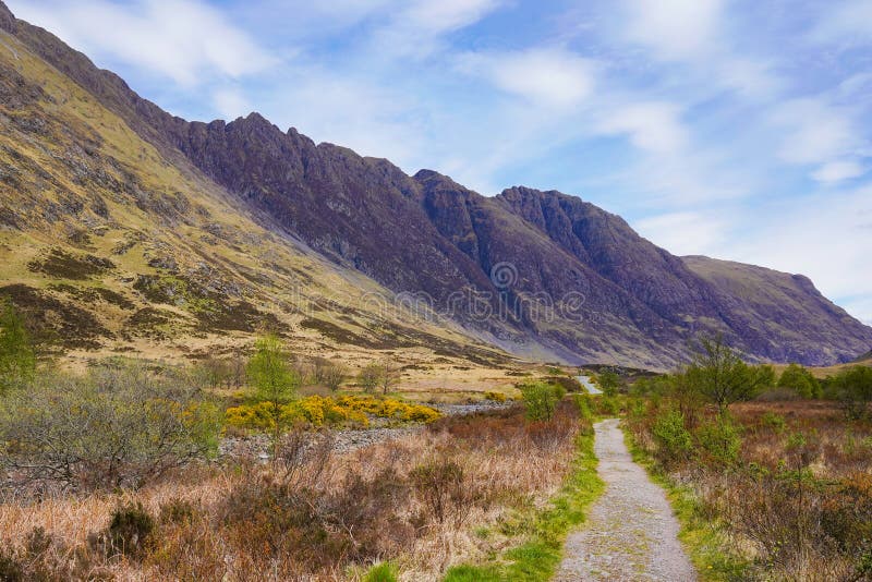 A Hiking Path in Glen Coe in the Scottish Highlands Stock Photo - Image ...