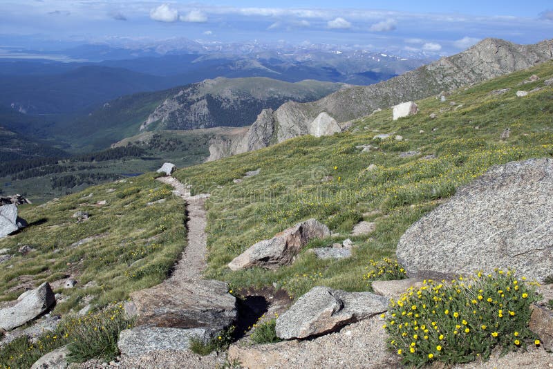 Hiking Path on Mount Evans, Colorado Stock Photo - Image of summer ...