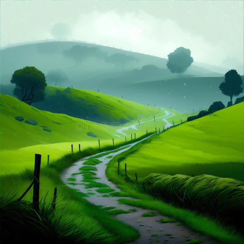 A Hiking Path on a Hill stock photo. Image of hike, rock - 268367086