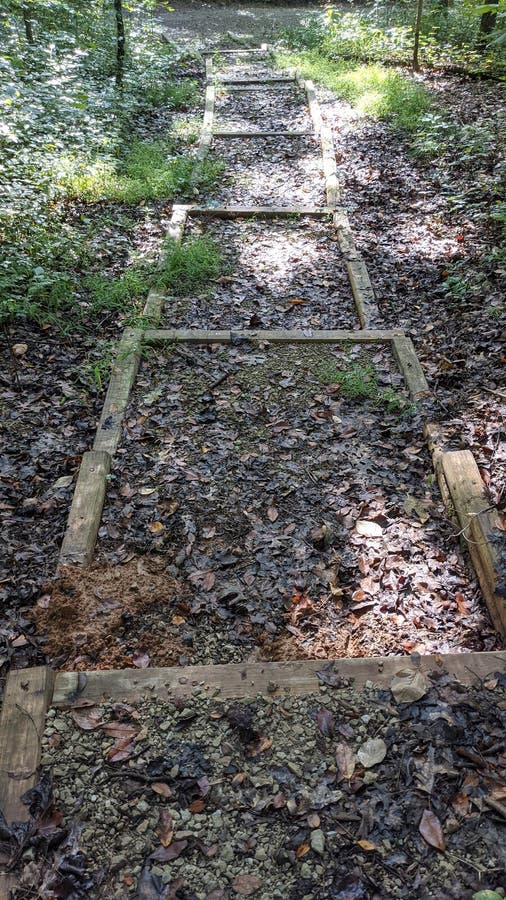 Hiking Pathway at Camp stock photo. Image of plant, asphalt - 231565270