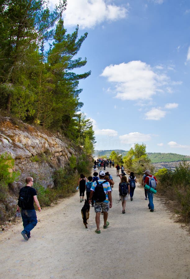 Hiking editorial stock image. Image of hold, four, female - 33995144