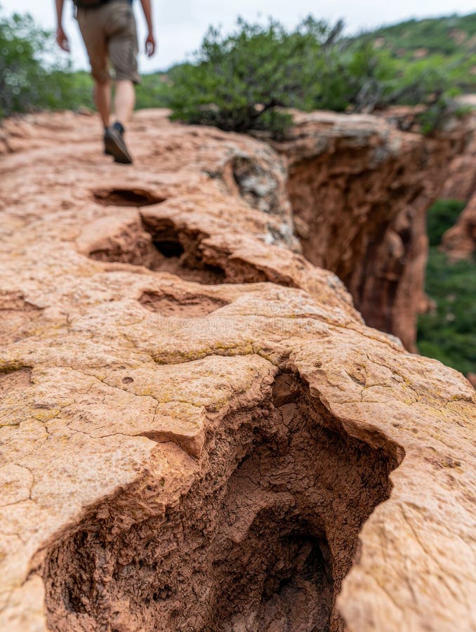 Hiking through Rugged Terrain Stock Illustration - Illustration of ...