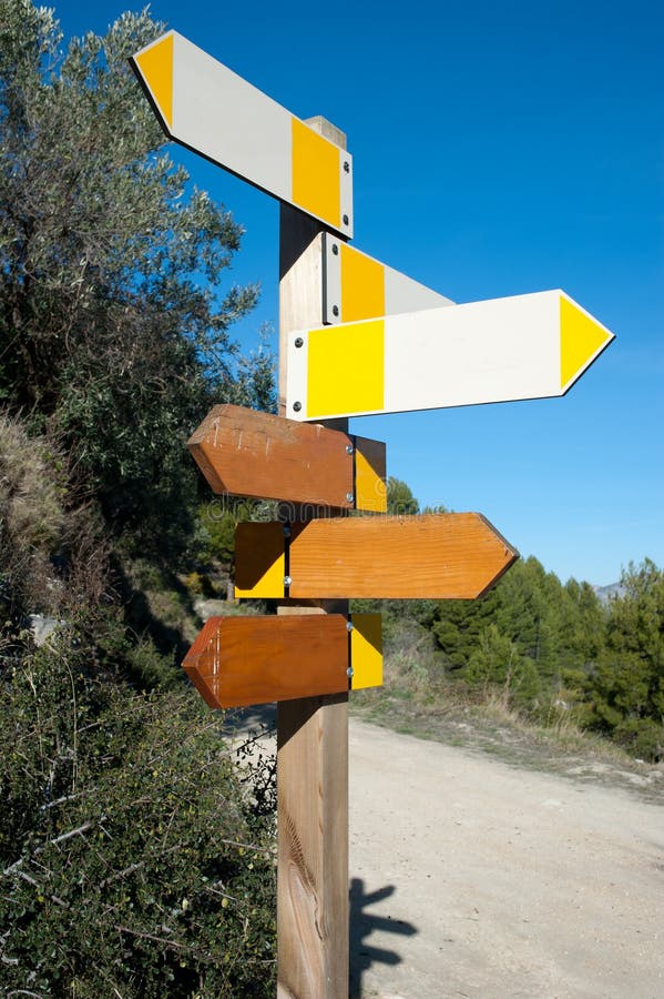 Hiking signpost stock image. Image of hiking, guidepost - 17686925