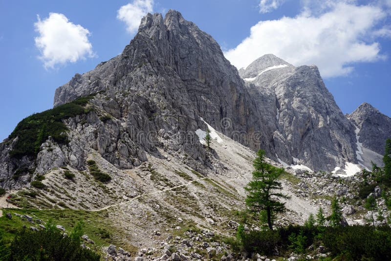 Hiking trail stock image. Image of rock, slope, nature - 76856133