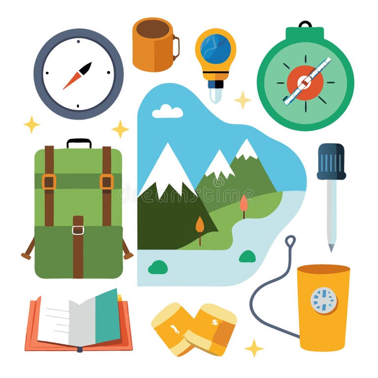 Hiking Trail Map Kit with Trail Maps. Compass. and Hiking Essentials ...