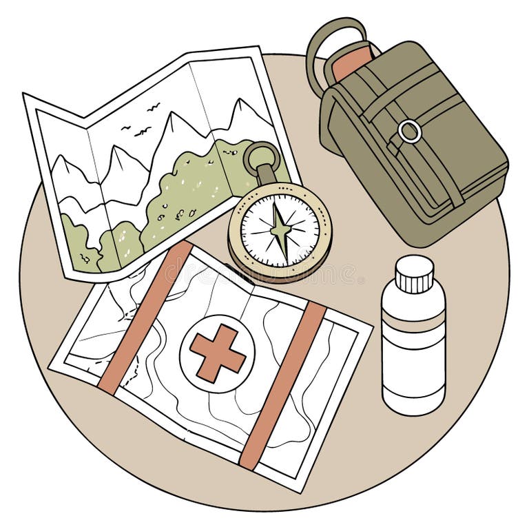 Hiking Trail Map Kit with Trail Maps. Compass. and Hiking Essentials ...