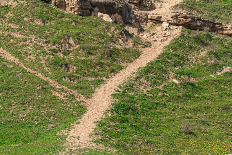 Hiking Trail on Mountain Slope Stock Photo - Image of range, summer ...