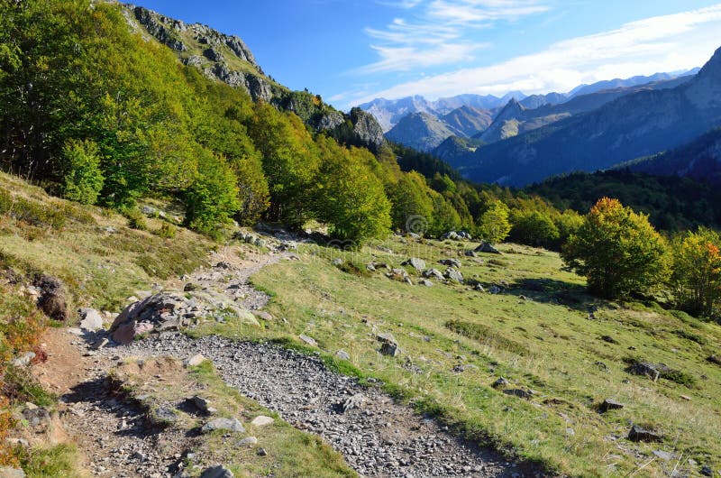 Hiking Trail on the Mountain Slope Stock Photo - Image of adventure ...