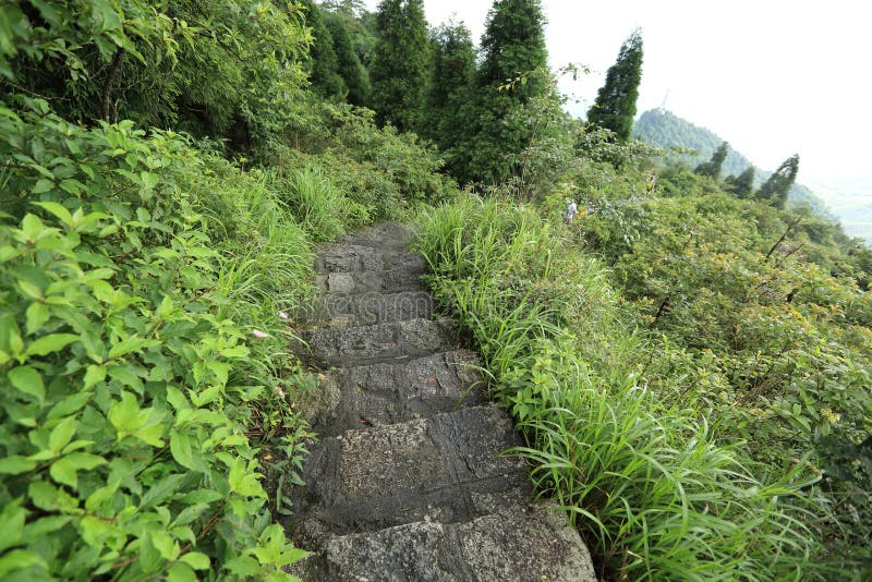 Hiking trail on mountain stock image. Image of mountain - 62302579