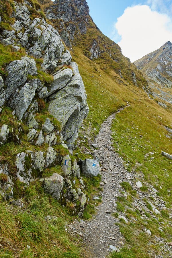 Hiking Trail in the Mountains Stock Image - Image of altitude, ridge ...