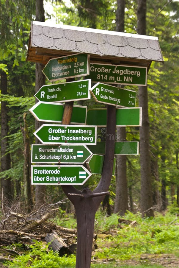 On the Hiking Trail Rennsteig Stock Photo - Image of walking, hiking ...