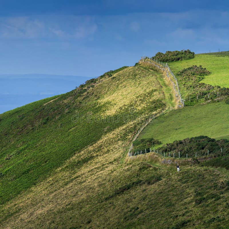 A Hiking Trail by the Sea on the North Devon Stock Image - Image of ...