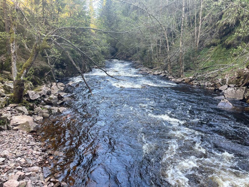 On the Hiking Trail To Trollfoss and Pinas in Norway Stock Image ...