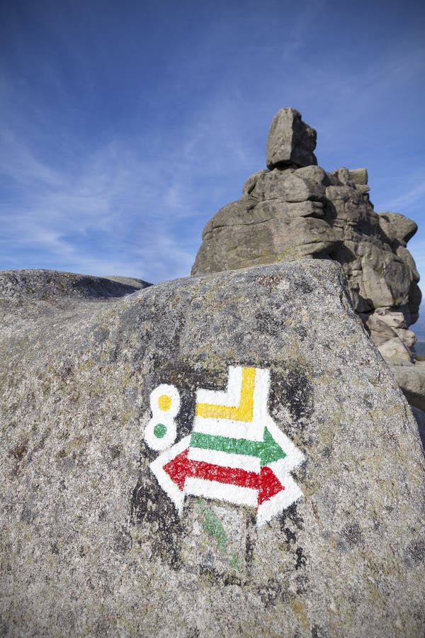 Hiking Trails Signs Painted Rock Stock Photos - Free & Royalty-Free ...