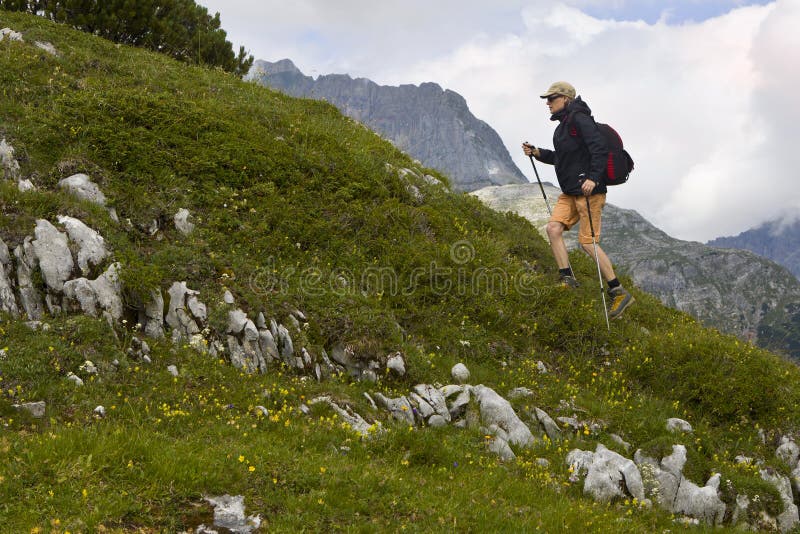 Hiking uphill stock image. Image of walking, uphill, hiking - 35257139