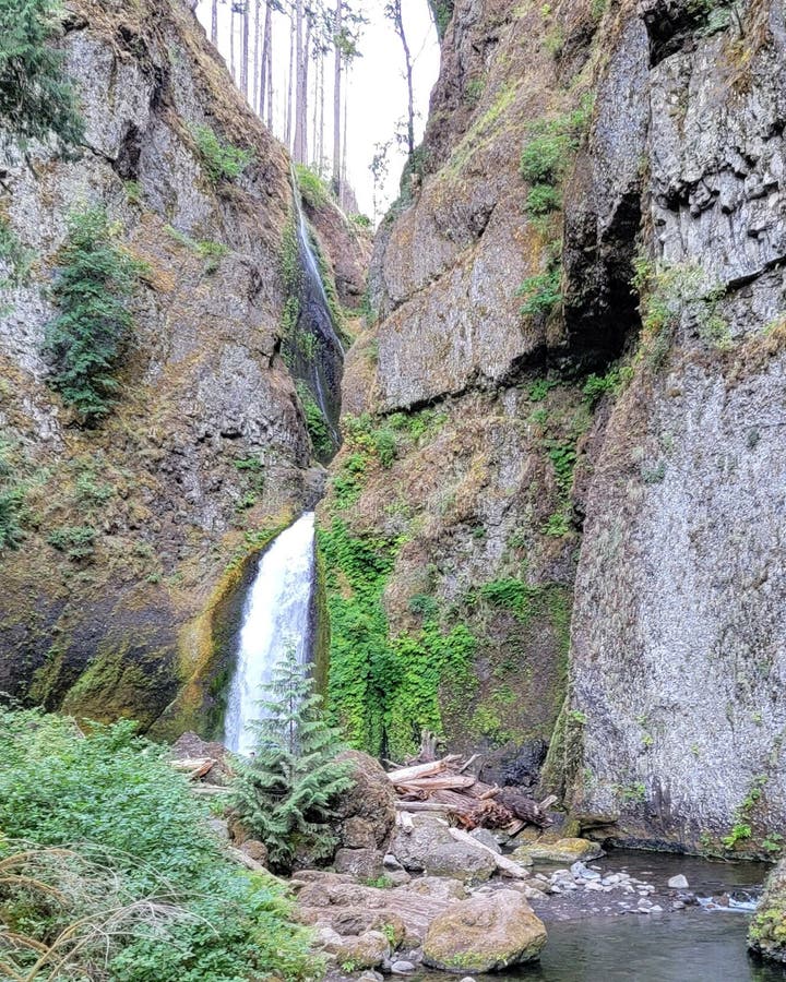 Hiking Views Around Cascade Locks Oregon Stock Image - Image of stream ...