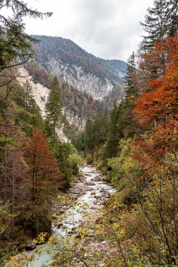 Hiking Through The Vrata Valley In Autumn Triglav National Park In