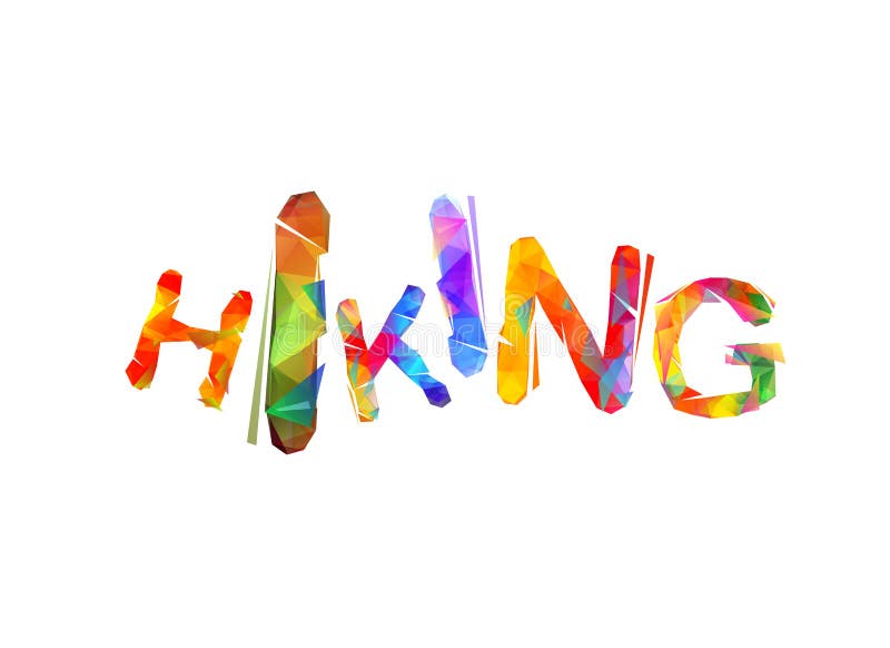 Trekking. Word of Splash Paint Letters Stock Vector - Illustration of ...