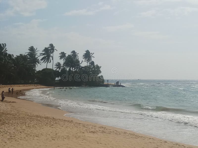 Hikkaduwa Beach (Sri Lankan) Stock Image - Image of water, sand: 205875607