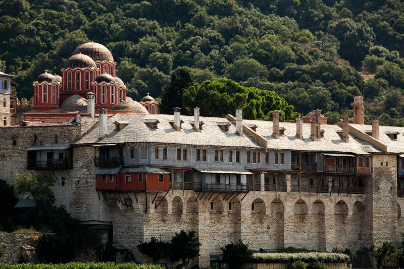 Monastery Hilandar, Holy Mount Athos Stock Photo - Image of halkidiki ...